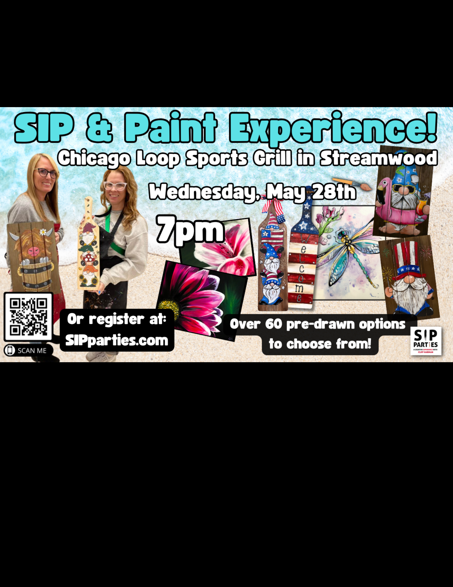 Pre-Drawn SIP & Paint Experience! Chicago Loop in Streamwood. Wednesday ...